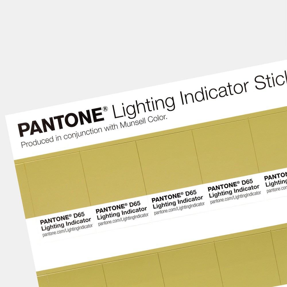 Pantone Lighting Indicator Stickers D50 | Pantone Chip